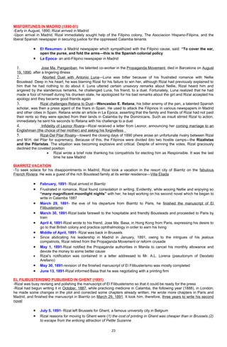 An Outline of Jose Rizal's Life | PDF