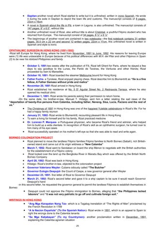 An Outline of Jose Rizal's Life | PDF