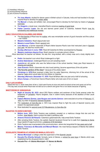 An Outline of Jose Rizal's Life | PDF