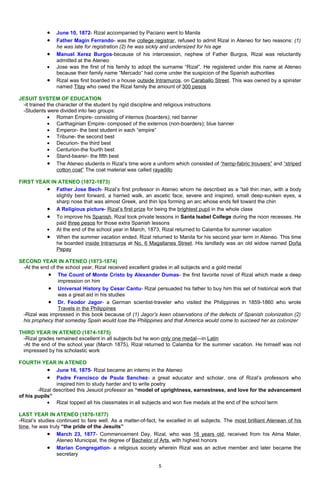 An Outline of Jose Rizal's Life | PDF