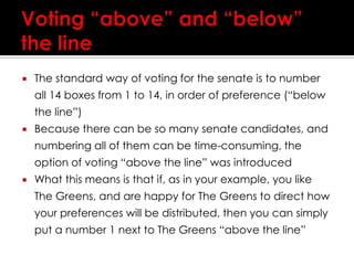 An outline of the australian preferential voting system | PPSX