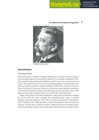 An Outline Of The History Of Linguistics | PDF