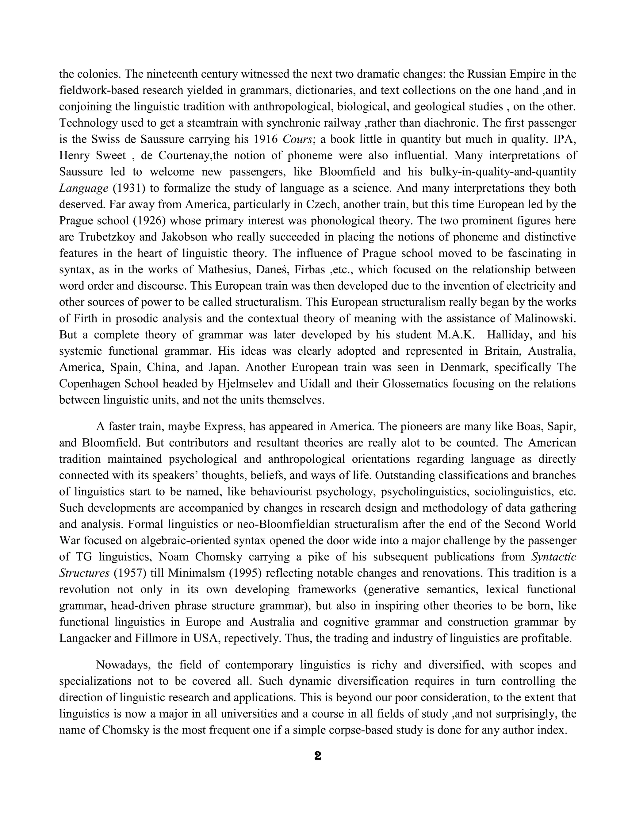 An outline of the history of linguistics ahmed qadoury abed | PDF