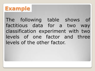 ANOVA 2-WAY Classification | PPTX