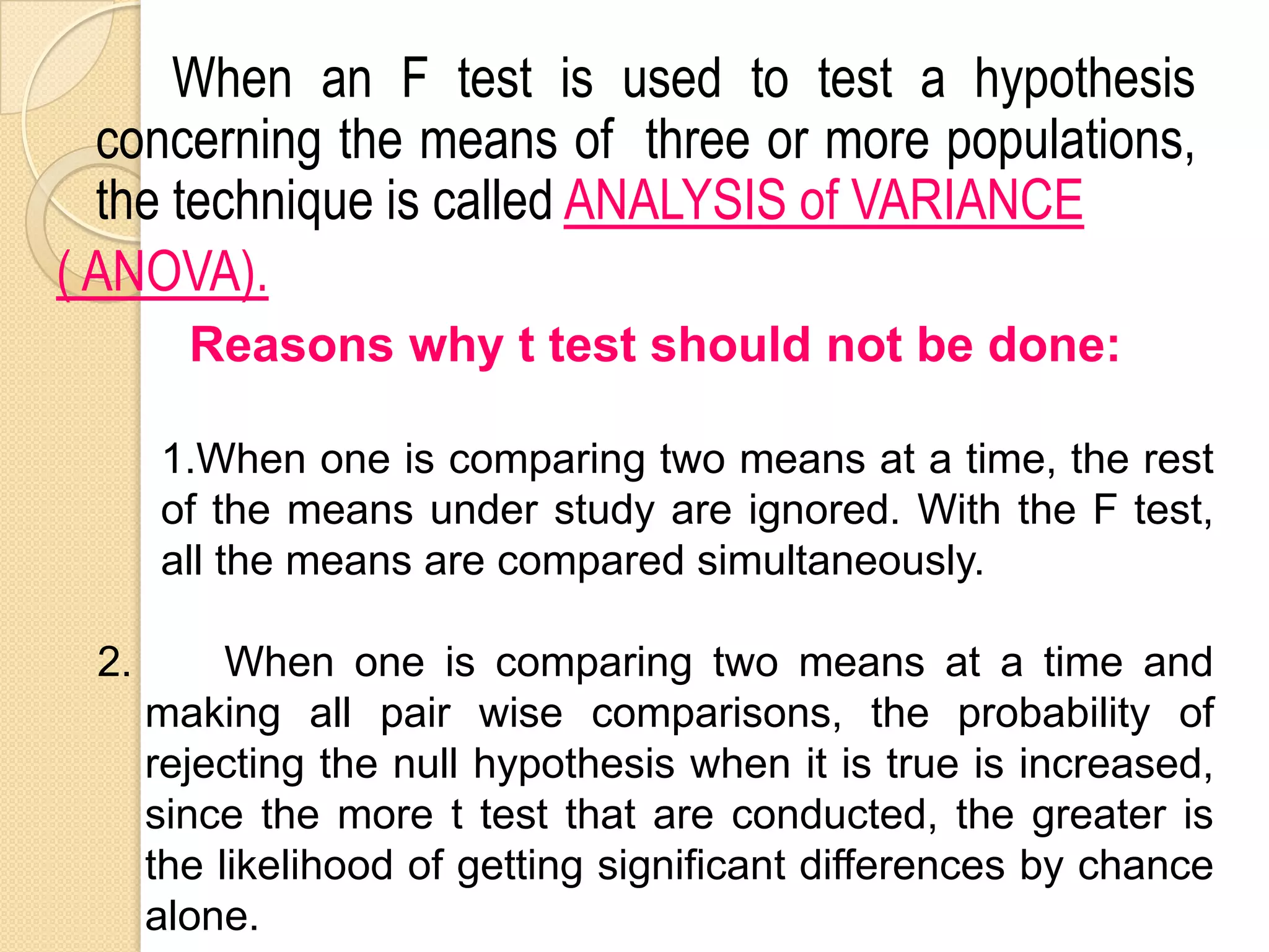 ANOVA-One Way Classification | PPTX