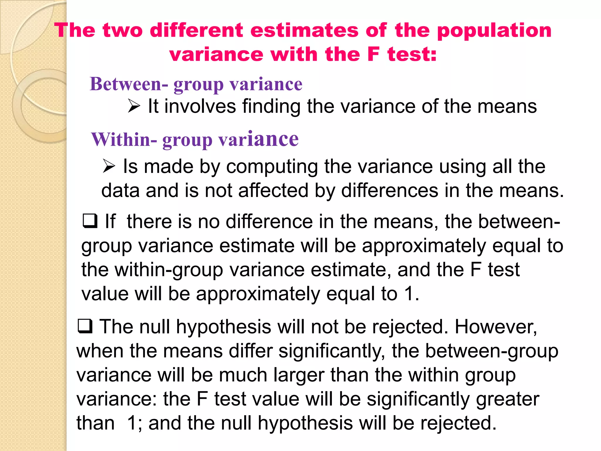 ANOVA-One Way Classification | PPTX