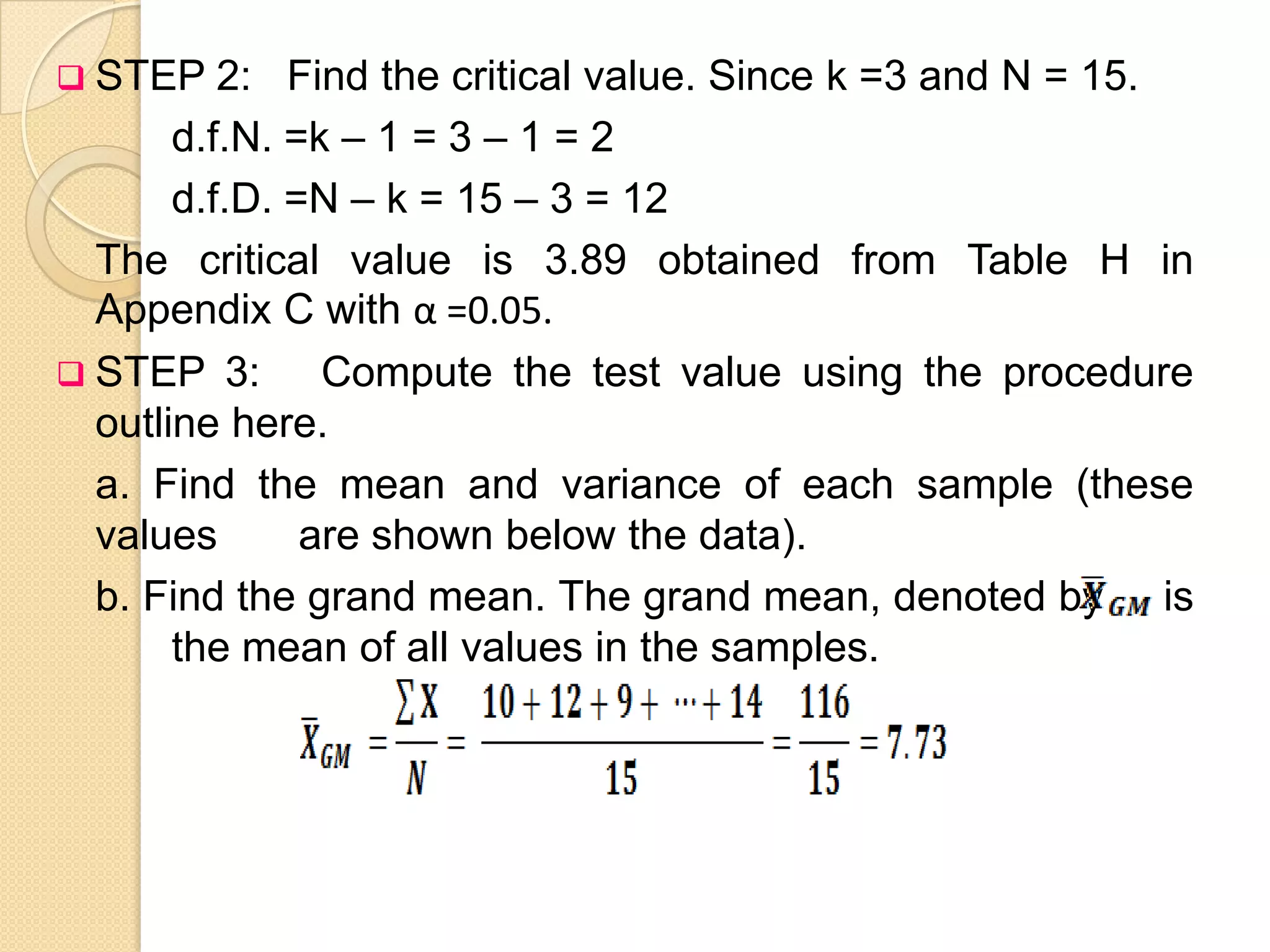 ANOVA-One Way Classification | PPTX