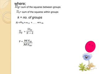 ANOVA-One Way Classification | PPTX