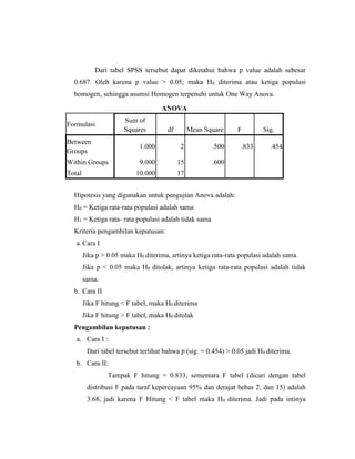 Statistika Industri ~ANOVA | PDF