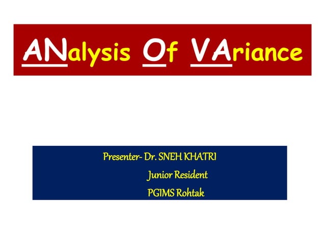 Analysis of variance (ANOVA) | PPTX | Physics | Science
