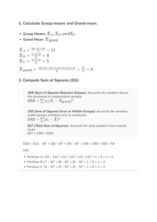 ANOVA Test- Types of Test- ANOVA Problems | DOCX
