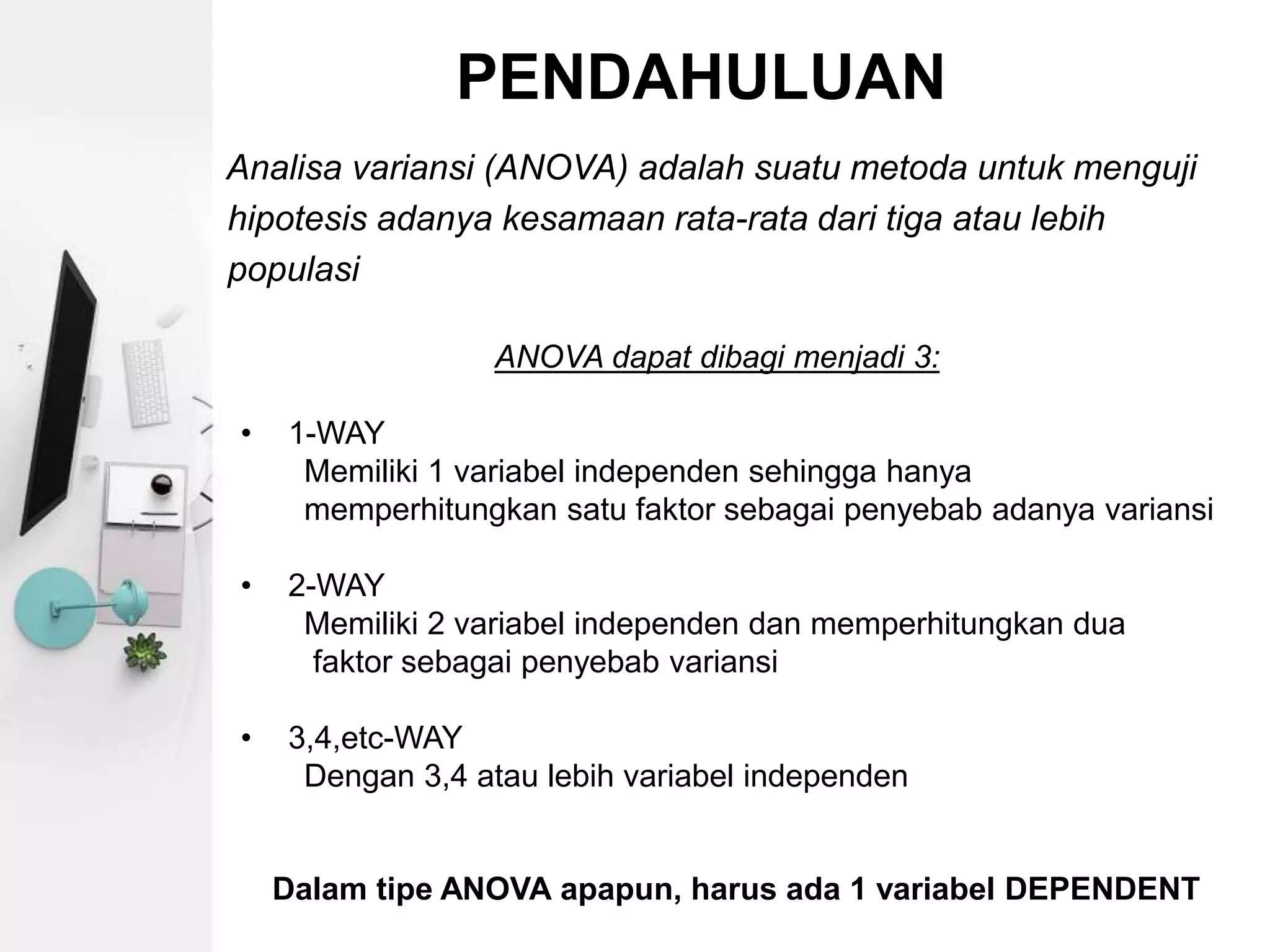 One way ANOVA | PPTX