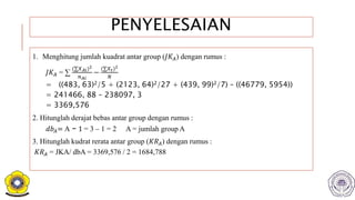 Anova 1way & uji lanjut | PPTX