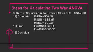 Two-way ANOVA - Assumptions, Model, Steps and Table | PPTX