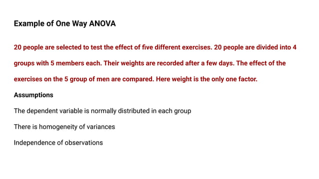 Anova (analysis of variance) test | PPT