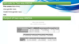 Anova, ancova | PPTX