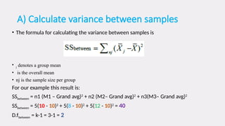 ANOVA Analysis of Varianace Biostatistics | PPTX