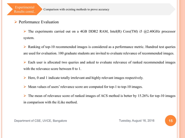 Anova cosine similarity based image recommendation | PPTX | Search | Internet