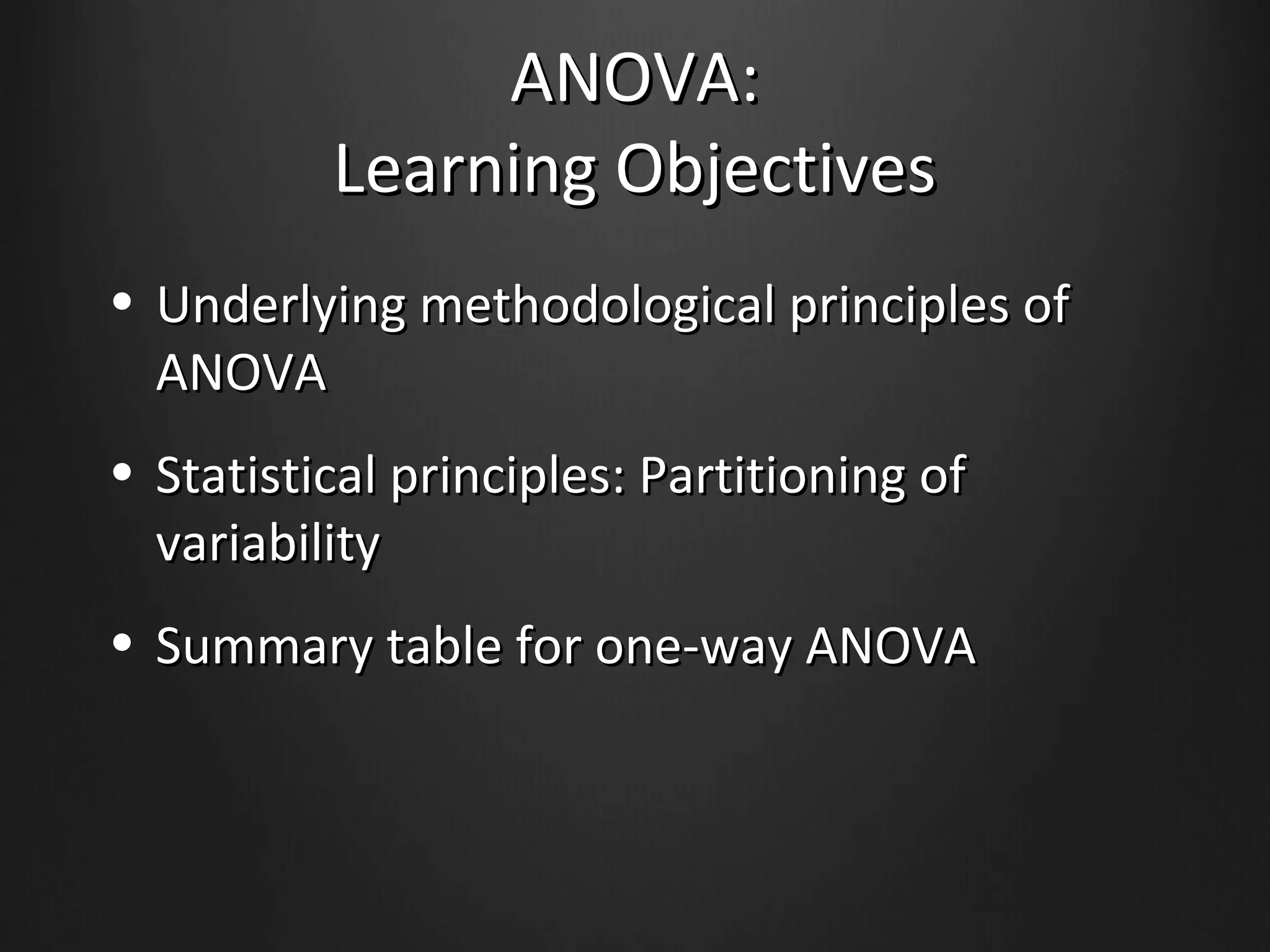 Anova lecture | PPT