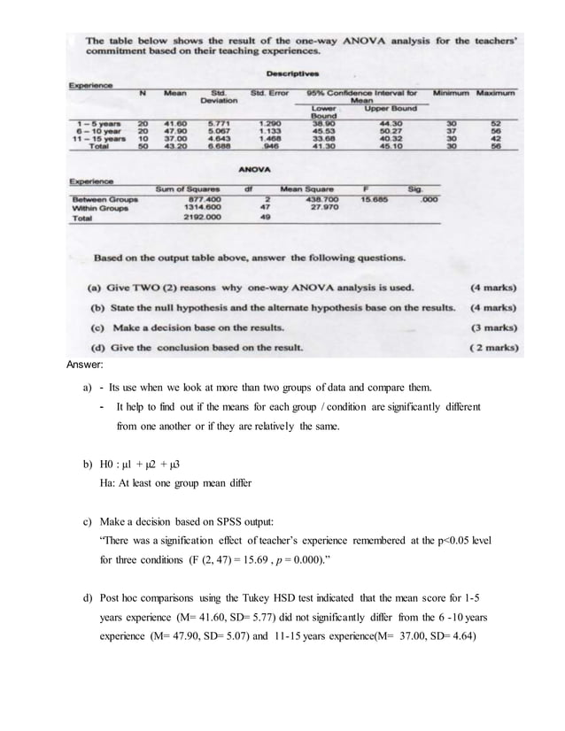 Anova new exercise | PDF