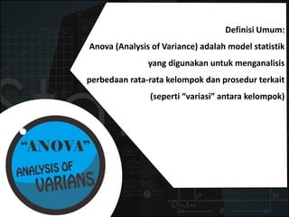 Anova (Analysis of Variance) | PPTX