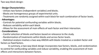 ANOVA Parametric test: Biostatics and Research Methodology | PPTX