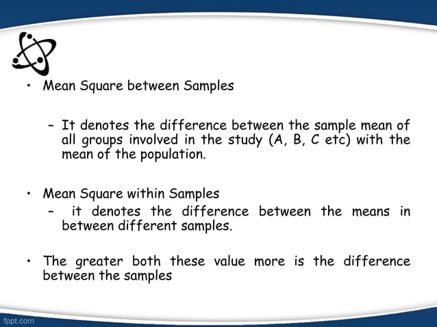 anova & analysis of variance pearson.ppt | Science