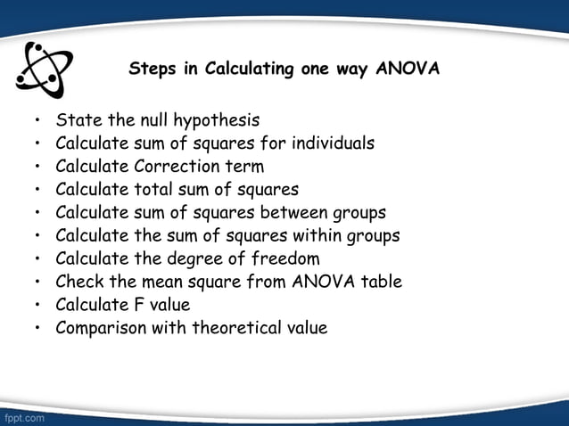 anova & analysis of variance pearson.ppt | Science