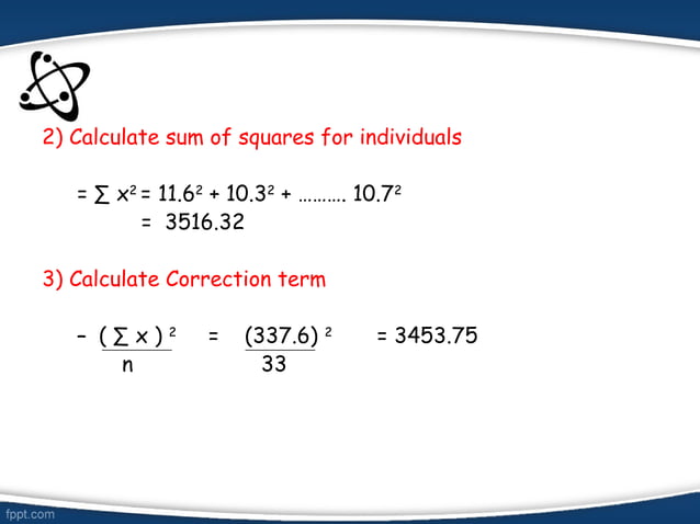 anova & analysis of variance pearson.ppt | Science