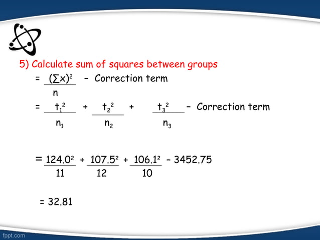 anova & analysis of variance pearson.ppt | Science