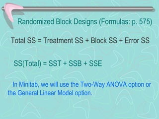 Anova randomized block design | PPT | Science