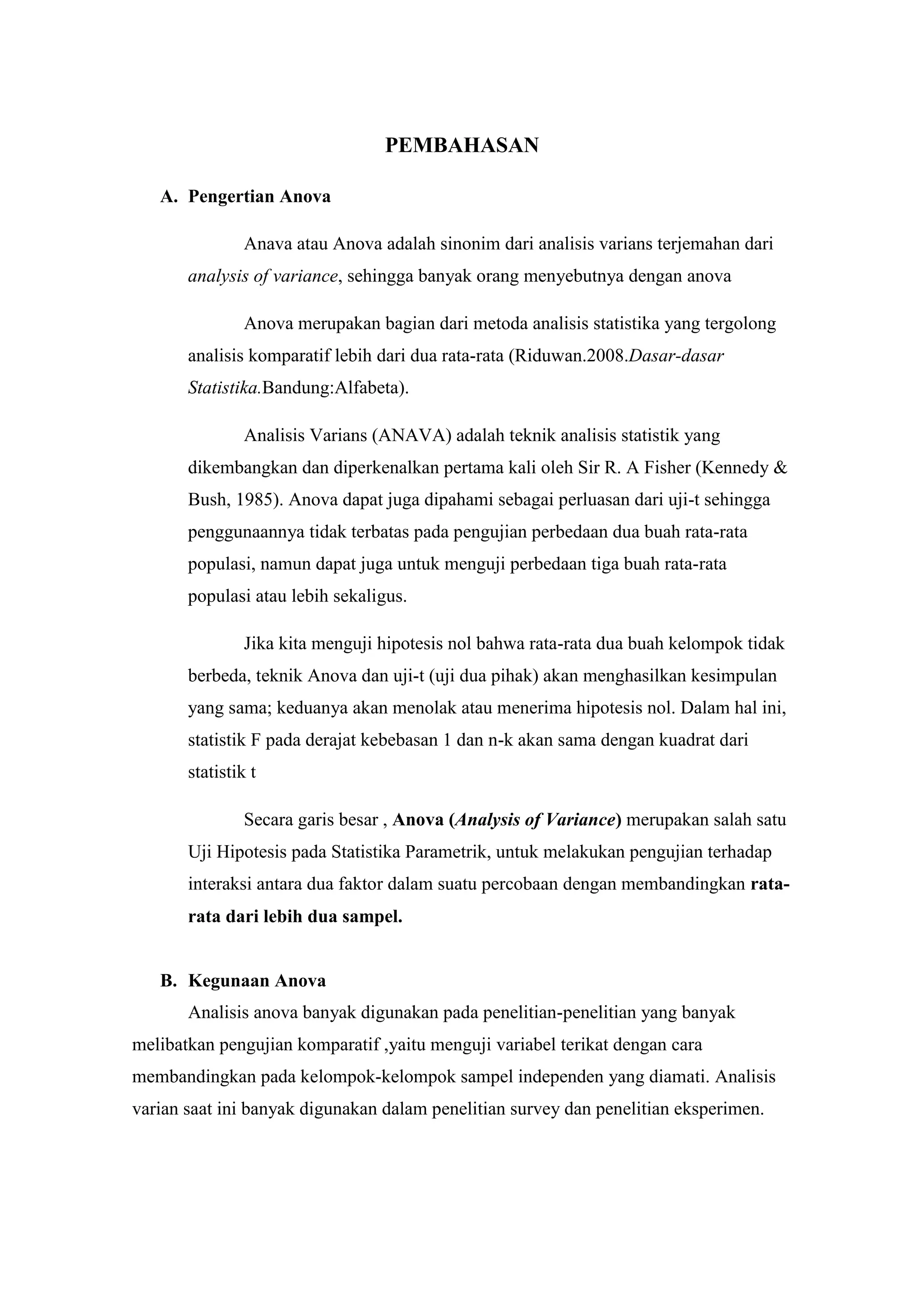 Anova satu arah | DOCX