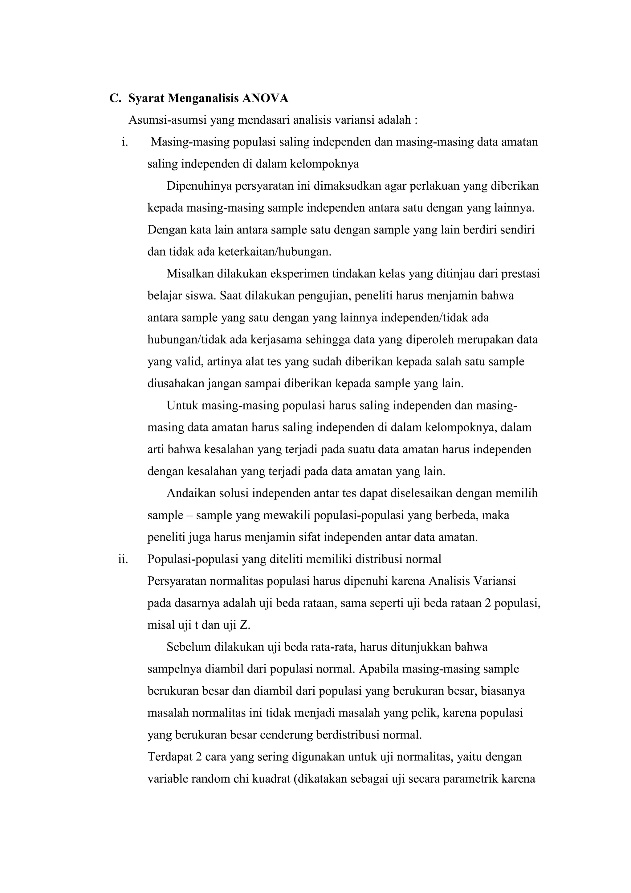 Anova satu arah | DOCX