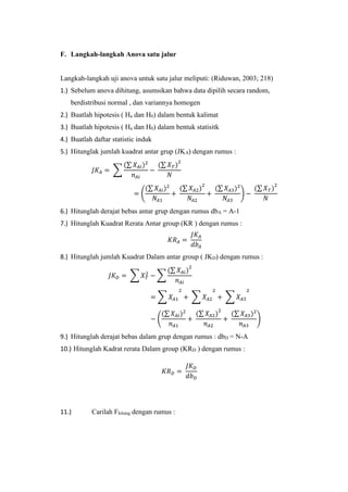 Anova satu arah | DOCX