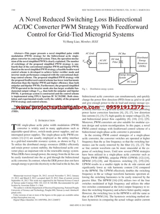 A Novel Reduced Switching Loss Bidirectional AC/DC Converter PWM Strategy With Feedforward ...
