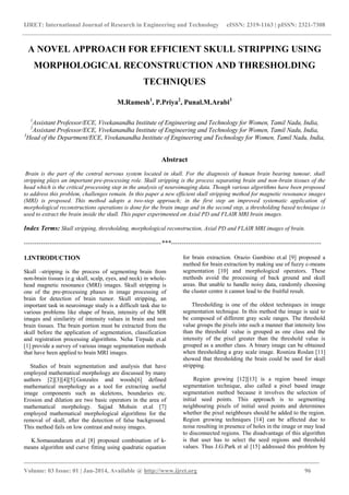 A novel approach for efficient skull stripping using morphological reconstruction and ...