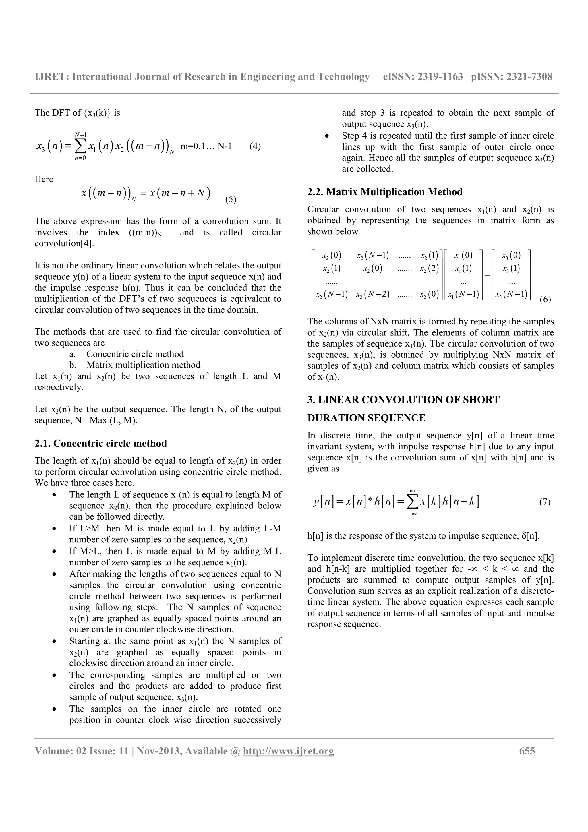 A novel approach for high speed convolution of finite | PDF