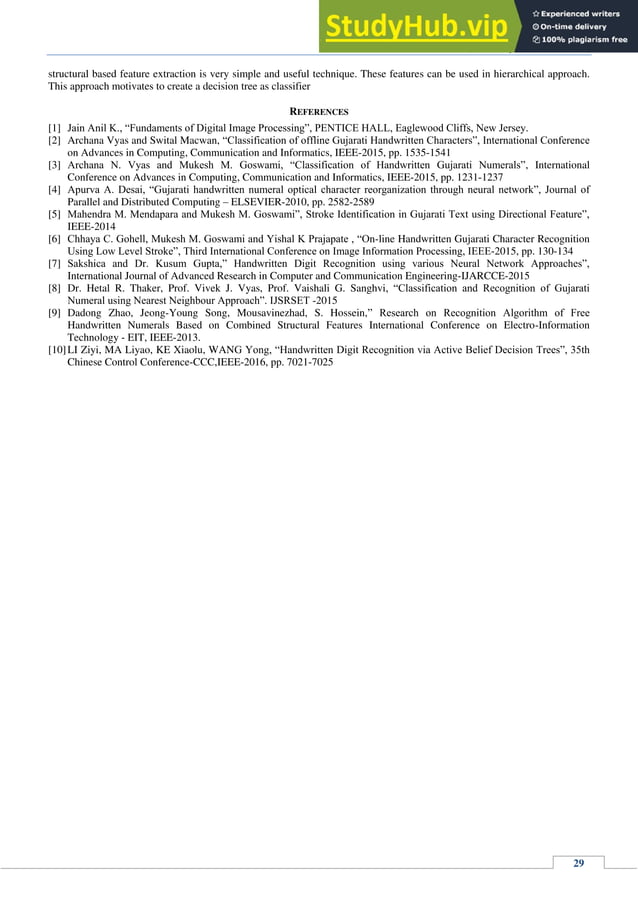 A Novel Approach To Recognize Handwritten Gujarati Digitspdf Computing Technology And Computing