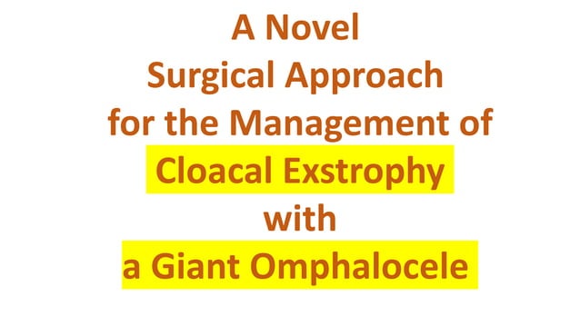 A Novel Cloacal Exstrophy Giant Omphalocele.pptx