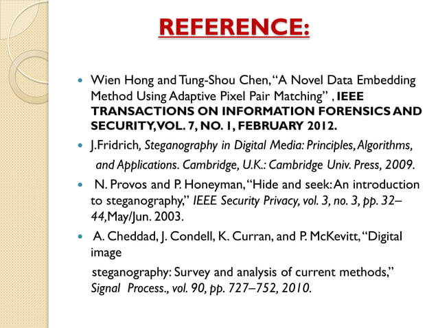 A Novel Data Embedding Method Using Adaptive Pixel Ppt 1784