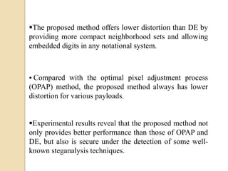 A novel data embedding method using adaptive pixel | PPTX