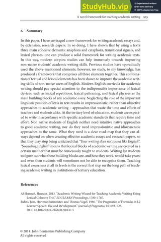 A Novel Framework For Teaching Academic Writing | PDF