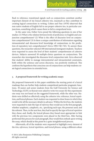 A Novel Framework For Teaching Academic Writing | PDF