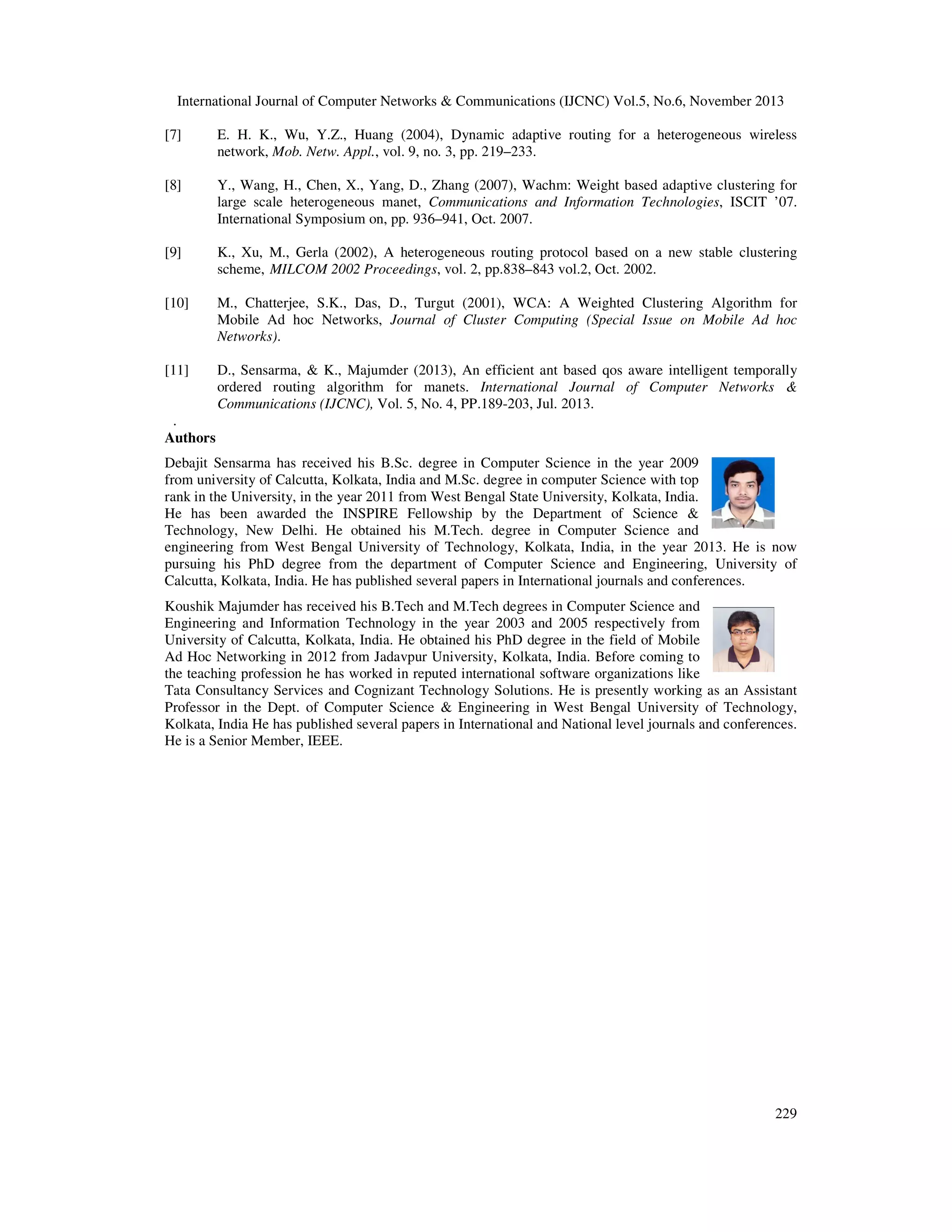 A Novel Hierarchical Ant Based Qos Aware Intelligent Routing Scheme For Manets Pdf Computer