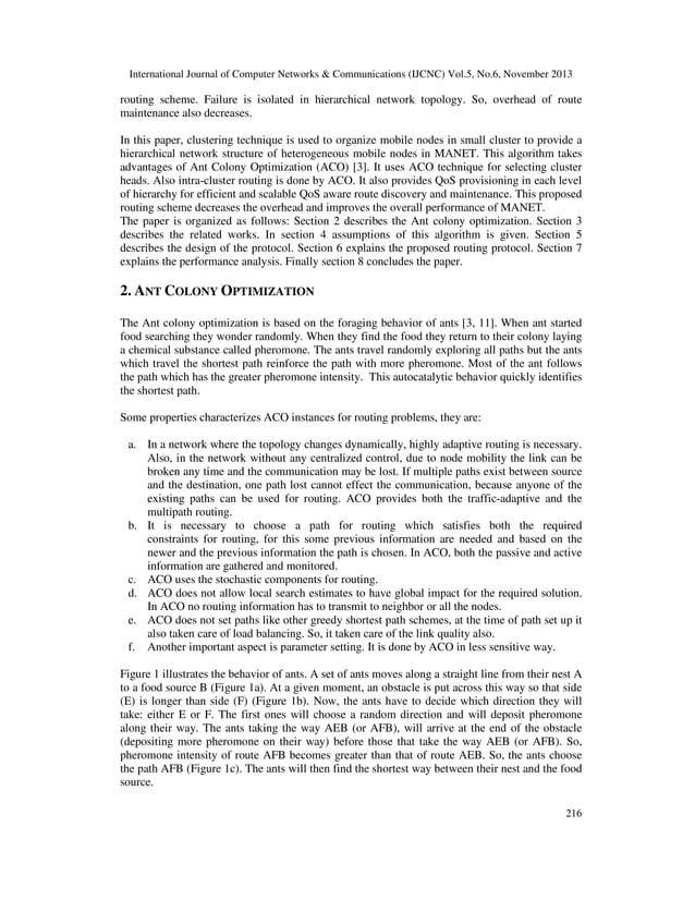 A Novel Hierarchical Ant Based Qos Aware Intelligent Routing Scheme For Manets Pdf Computer