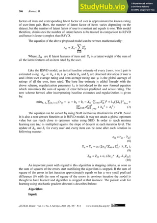 A Novel Latent Factor Model For Recommender System | PDF