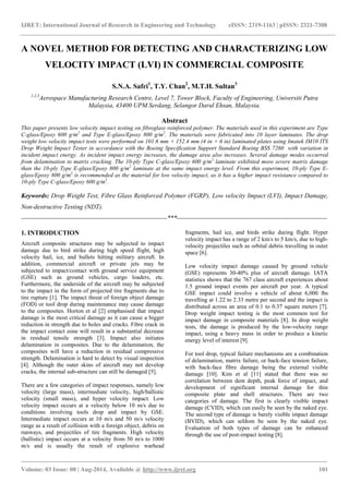 A novel method for detecting and characterizing low velocity impact (lvi) in commercial ...