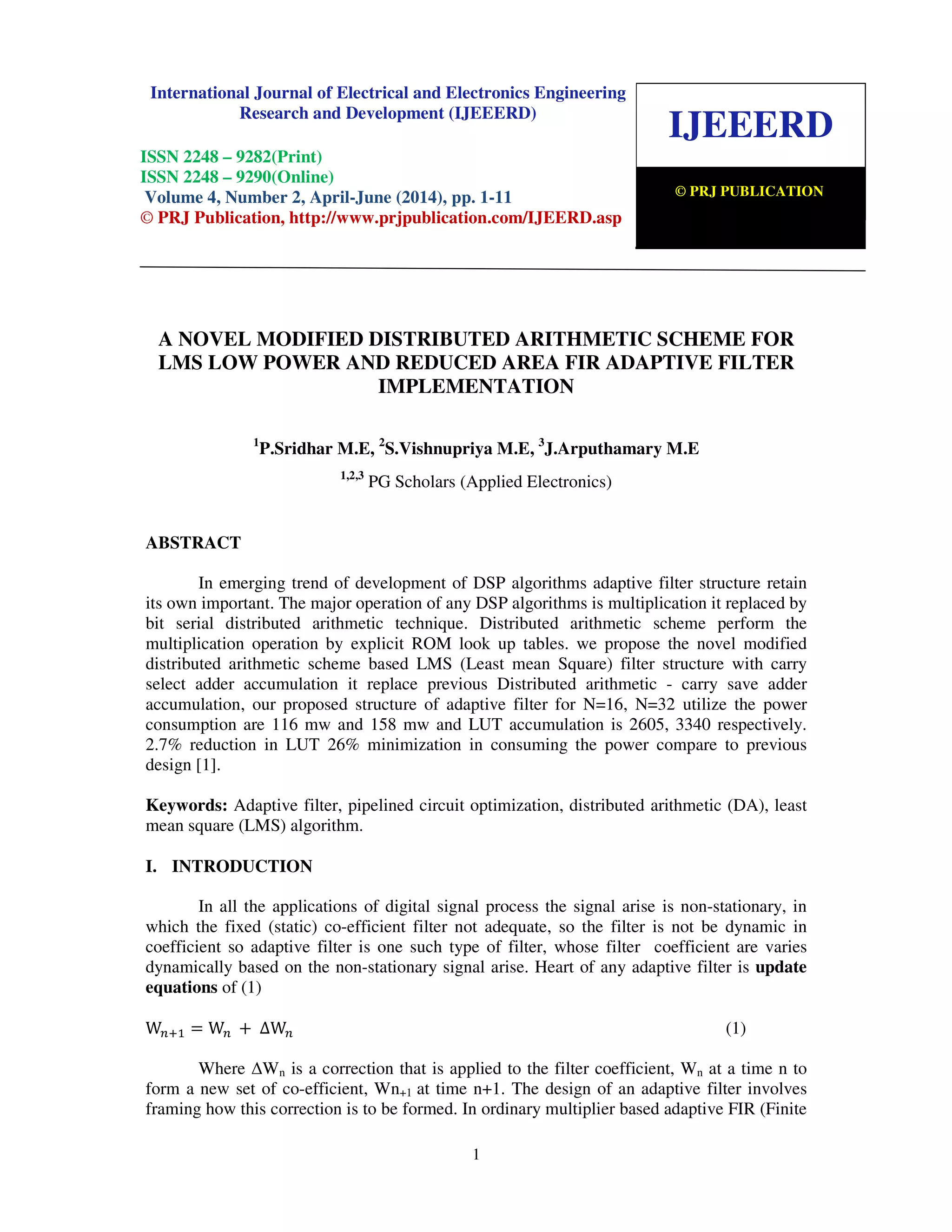 A novel modified distributed | PDF