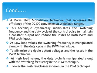 A Novel Pulse Shift Modulation Technique for Controlling | PPTX
