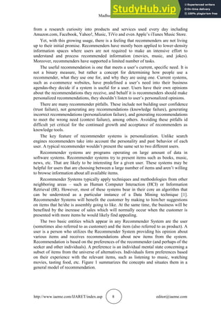 A NOVEL RESEARCH PAPER RECOMMENDATION SYSTEM | PDF